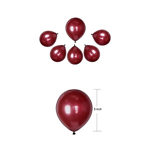 Gadeja 50Pcs Burgundy Latex Balloons Kit For Women Party Decoration, 5 inch Wine Red Balloons Set For Birthday Party Supplies, Wedding, Girl’s Party, Baby Show, Child Birthday, Bachelorette Party