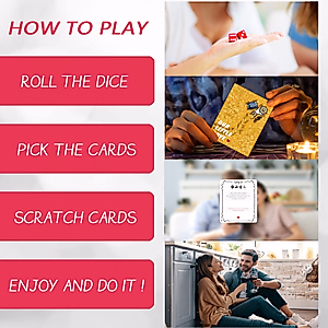 Date Night Ideas Cards for Couples - Funny Romantic Scratch Off Card Deck Game for Date Night - Great Gift Lovely Time for Boyfriend/Husband/Girlfriend/Wife on Anniversary