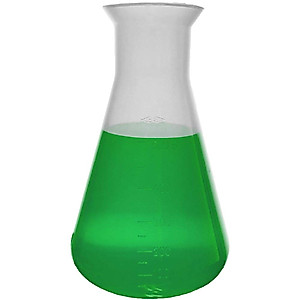 500ml Erlenmeyer Flask, Polypropylene, No Cap, Molded Graduations, Karter Scientific 230C4 (Single)