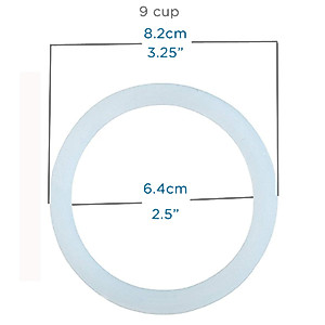 GROSCHE Milano Stovetop Espresso Maker Moka pot 9 espresso Cup - 15.2 oz, Black and 3 Replacement Seals Gaskets Bundle Stove top coffee maker Moka Italian espresso coffee maker and replacement gaskets