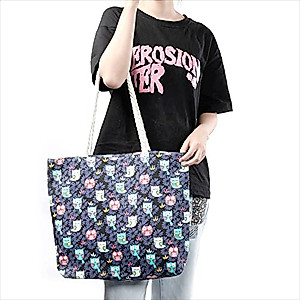 TopHaoYun Women's Large Canvas Tote Hobo Bag Handbag Shoulder Bag. 2 pack.(Owl)