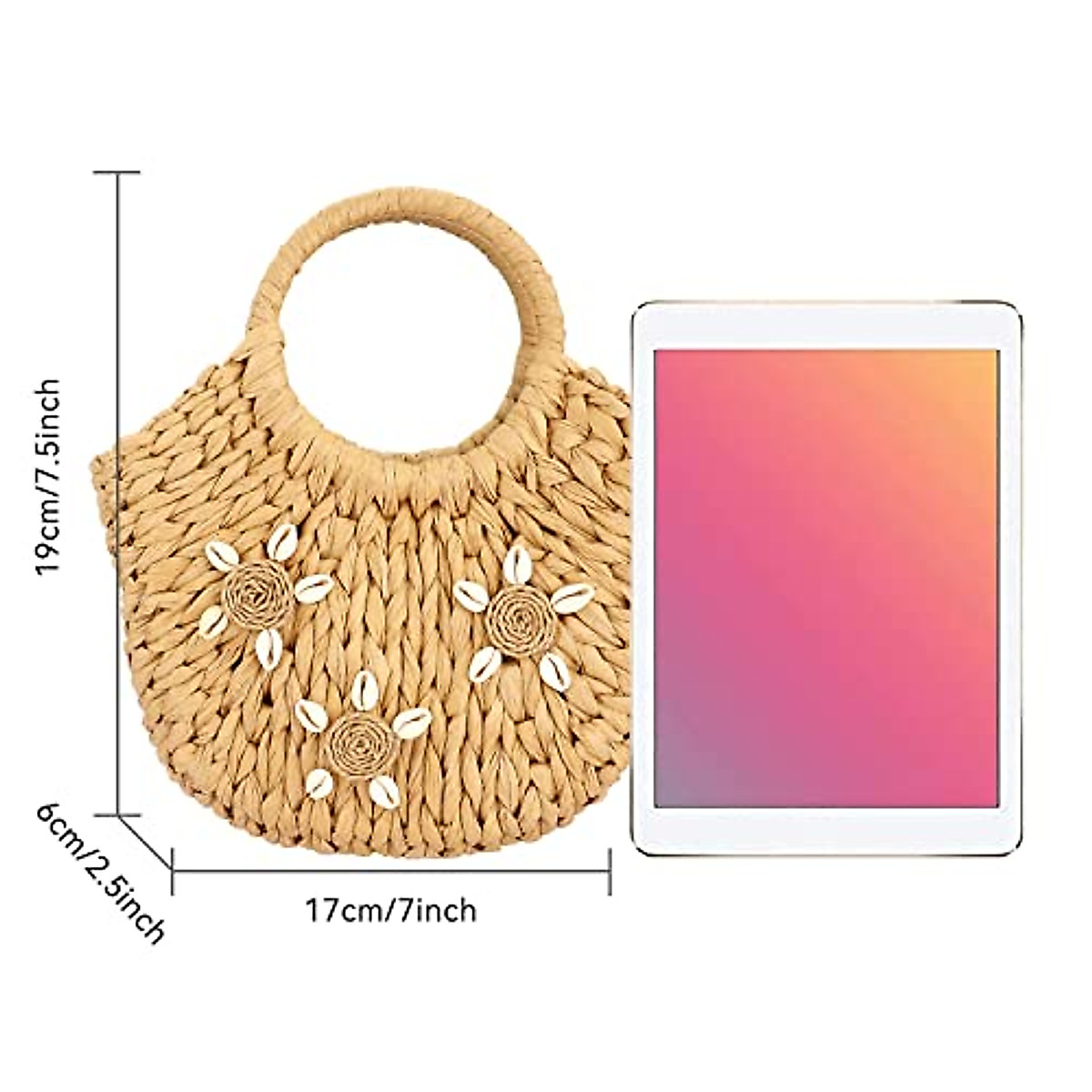 YYW Straw Weaved Purse Summer Crossbody Bag Small Rattan Beach Shoulder Bag Handbag for Women