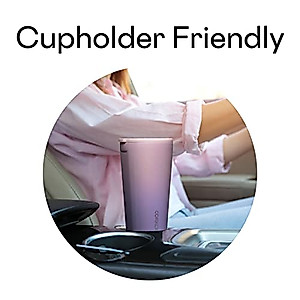 Corkcicle Travel Tumbler, Insulated Water Bottle with Lid, Spill Proof for Wine, Coffee, Tea, and Hot Cocoa, Ombre Fairy, 16 oz, 1 Count (Pack of 1)