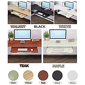 Computer Desk Keyboard Tray Shelf - Under Desk Sliding, Wooden Desk Extender Tray 54/60/70 cm, with Slide, Pull Out Keyboard Platforms Keyboard Drawer Height Adjustable