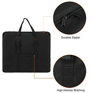 REDCAMP folding table Storage bag, WaterProof Carry Bag with Handles for Folding Picnic Camping Card Table, Black 26" D x 5" W x 24" H