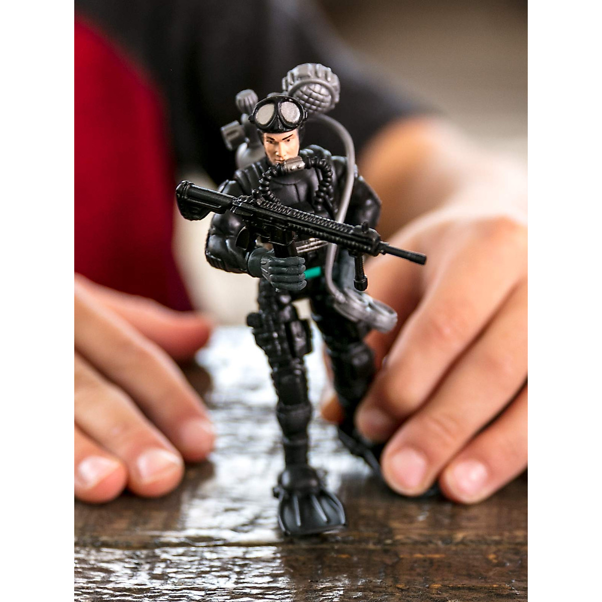 United States Navy Seal Figure Playset with Accessories and Combat Rubber Raiding Craft