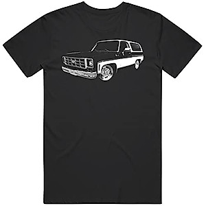 1978 K5 Blazer Front Three Quarter View Silhouette T Shirt L Black