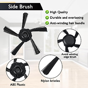 Replacement Parts for Neato Botvac D Series D3 D4 D5 D6 D7 D75 D80 D85 Robot Vacuum Cleaner Accessory Kit Including 2 Main Brushes, 2 Hepa Filters, 6 Side Brushes