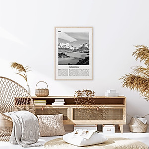 Patagonia Print Black and White, Patagonia Wall Art, Patagonia Poster, Patagonia Photo, Argentina, Chile, South America