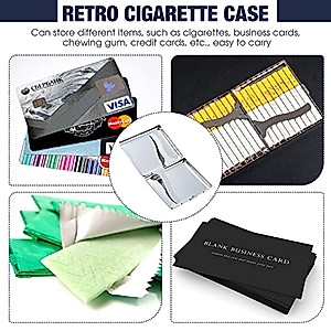 Case for Women Set of 2 Baroque Vintage Metal Case Retro Case Double Sided Case Retro Fashioned Case Metal Holder Dispenser for Man Woman Silver Chewing Gum