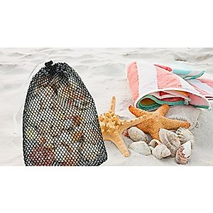 Handy Laundry Mesh Stuff Bag - Durable Mesh Bag with Sliding Drawstring Cord Locking Closure.
