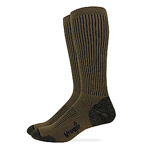 Wrangler Mens Ultra Dri Compression Seamless Toe Tall Boot Socks 1 Pair Pack (as1, alpha, l, regular, regular, Coyote Brown)