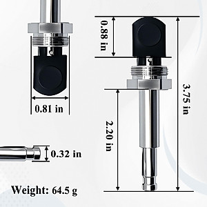 Ebrmeiwo RP5649 Stainless Steel Push Button Diverter, Compatible with Tub and Shower Faucets, Replacement Bathtub Valves Assembly