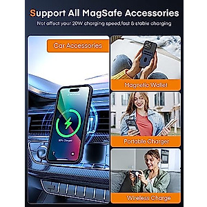 SEASON.C Magnetic Case for iPhone 14 Pro Max Case Compatible with Wireless Charging Men Black Slim Thin Matte Translucent Silicone Edge Protection Shockproof Drop Proof Case 6.7In