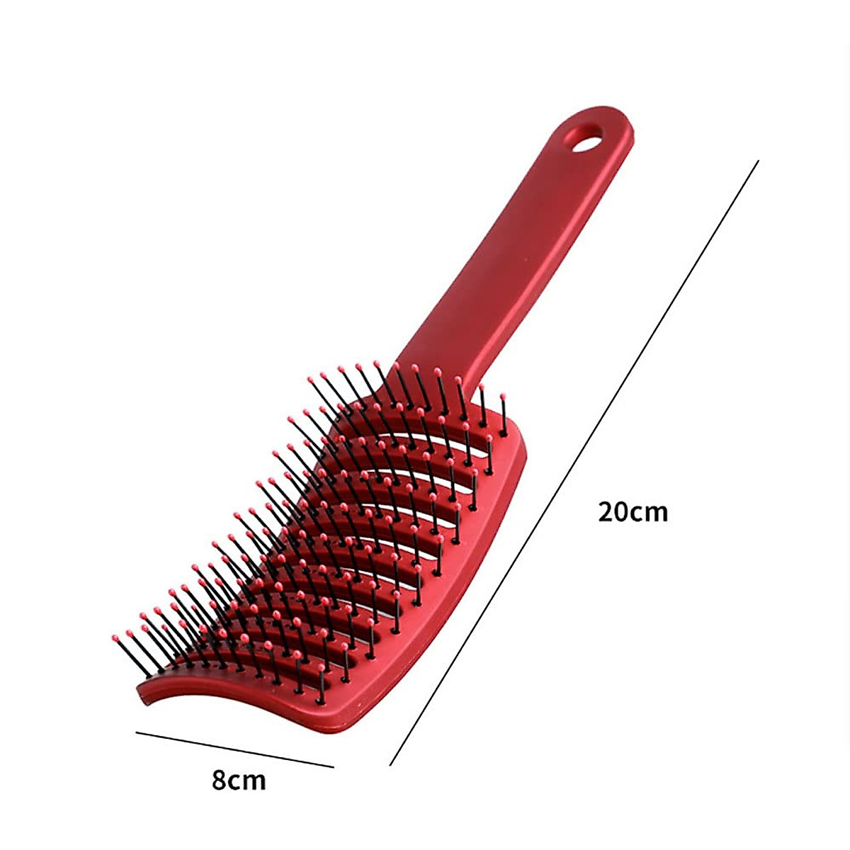 arc ventilation brush for fast drying, curved ventilation hole declination dryer hair brush, anti-static fast drying modeling tool, suitable for wet/dry hair