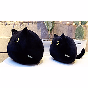 Gardening Spring-Plush Toy Black Cat Plush Toy Creative Cat Shape Pillow Gift Animal Dolls (40CM/15.74")