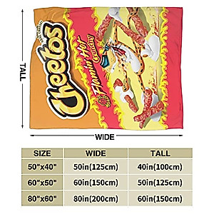 LLOTODO Funny Crazy Cozy Flannel Bed Blanket Soft Throw Fit Couch Sofa Car Beach Travel Picnic Camping Suitable for All Season, 50inchesx40inches