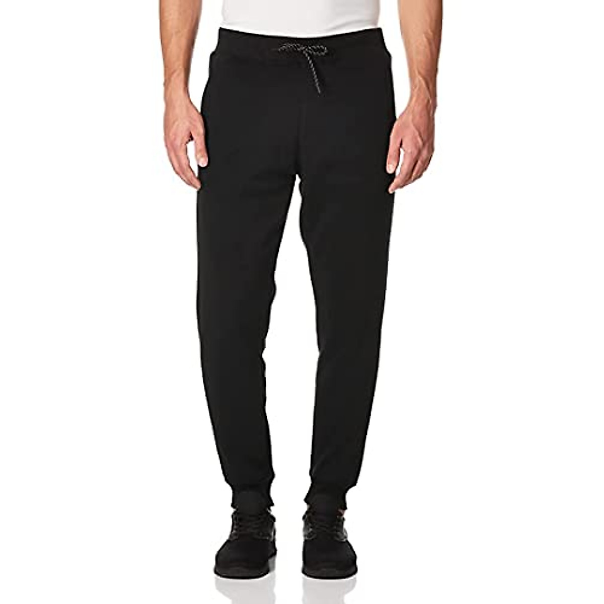 WT02 Men's Fleece Sweatpants & Joggers (Regular & Extended Sizes), Black, X-Large