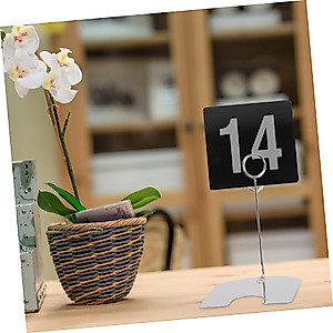 CHILDWEET PVC Table Numbers 25pcs Black and Plate Party Number Sign Number Card 1-25 Double Sided Table Number Wedding Table Cards Table Cards 1-25 Table Number Signs Pvc Seat Banquet Heavy