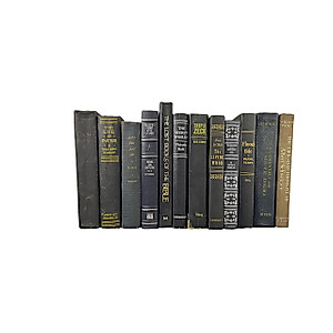 Antique Black Books by Color | Real Hardback Books Home Decor | Bulk Bundle of Decorative Hardcovers for Bookshelf Interior Design of Homes, Offices, Weddings, or Set Props