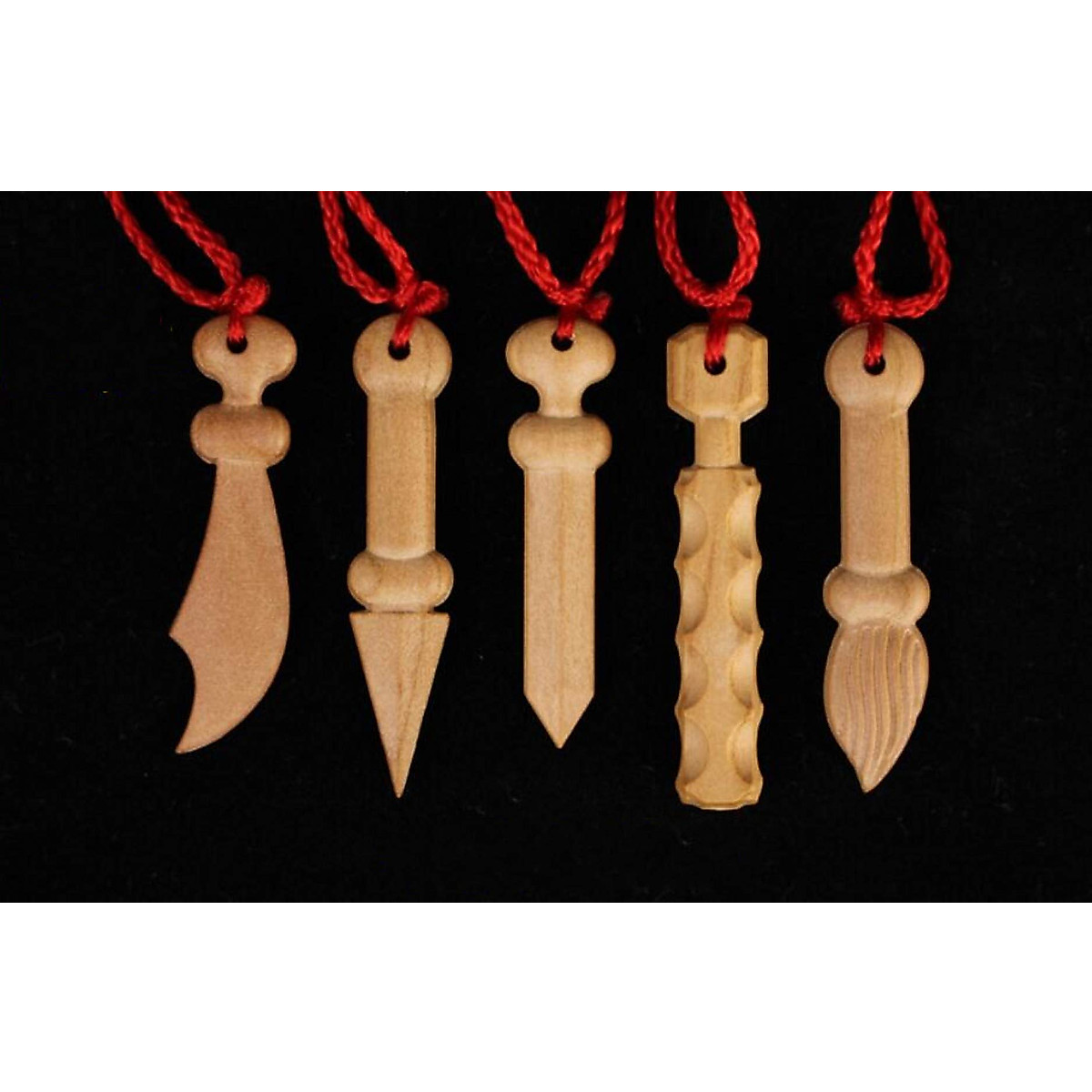 WellieSTR 11 Stlye Feng Shui Protection Amulet - Mini Peach Wood Sword,Knife, Axe, and Pen Pendant (Basic) 护身符 桃木剑 辟邪 转运 学习 (Baby Children's Portable Necklace Pendant)