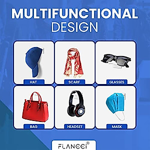 FLANCCI Hat Hooks for Wall, Minimalist Hat Rack Design, Self Adhesive Hat Rack, Strong Hold Hat Hanger for Hat Organizer, Hat Storage, Hat Holder, Hat Display for baseball Caps, White Hook (24-Pack)…