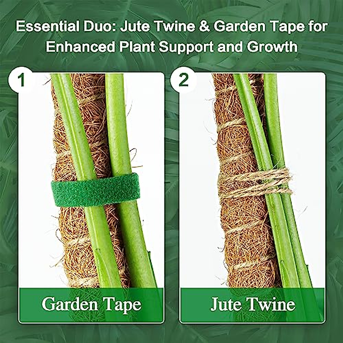 Pechaut 47 Inch Moss Pole for Climbing Plants Monstera, 1 Pack Bendable & Durable Plant Poles for Indoor Plants, Suitable Gift for Plant Lovers