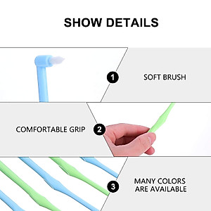 HEALLILY 6Pcs Tuft Toothbrush Tufted Brush End- Tuft Tapered Trim Toothbrush Soft Trim Wisdom Toothbrush Single Compact Interdental Interspace Brush for Detail Cleaning