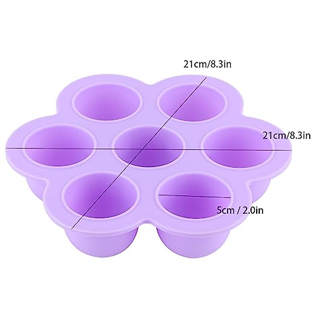 YYQTGG Food Freezer Mold, Ice Trays with Lid Food Freezer Container Food Freezer Tray New(Purple)