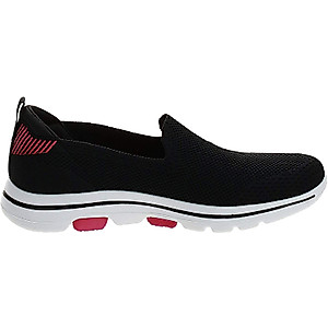 Skechers Women's GO Walk 5-PRIZED Sneaker, Black/Pink, 7 M US