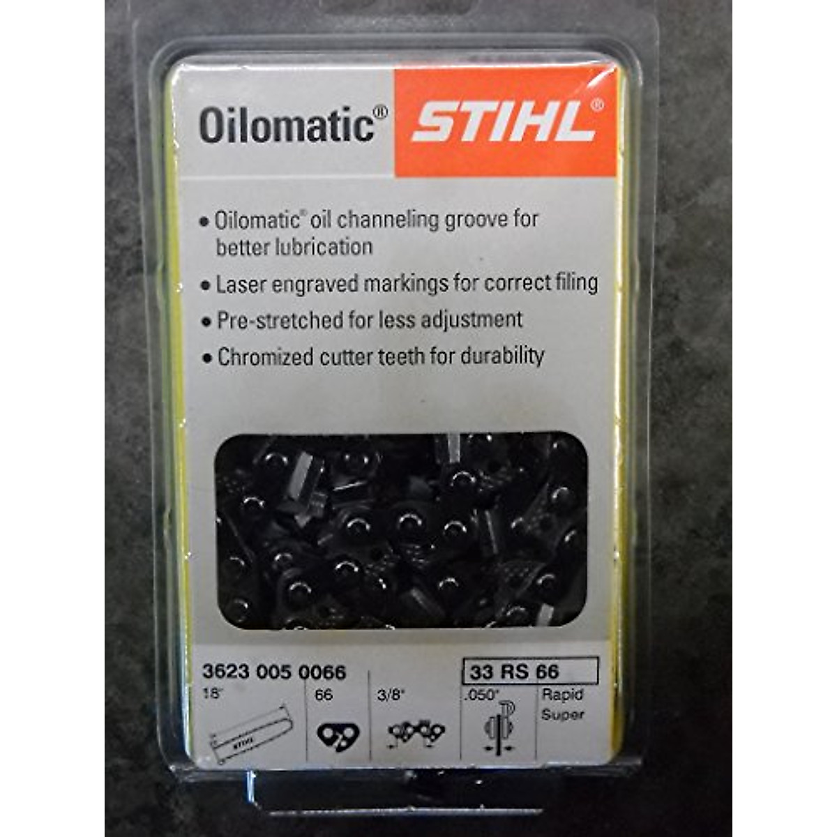 Stihl 3623 005 0066 Chainsaw Chain, 33 RS 66