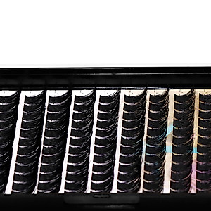 Dedila 120 Pcs Handmade D Curl Makeup Clusters Eye lashes Extensions Mixed 10-12-14-16mm/12-14-16mm/14-16-18mm D Curl Soft and Lightweight Individual false eyelashes Wide Stem (Mixed 12-14-16mm)