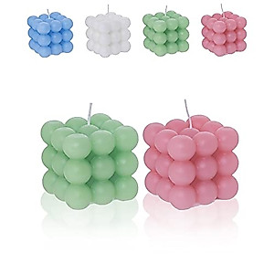 HomeWidget Bubble Cube Scented Candle - Natural Premium Handmade Aesthetic Decorative Soy Wax, Décor Ideas for Bathroom Bedroom, Gift for Her, Family and Friend