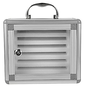 MARMERDO Box Mobile Phone Safe Storage Cabinet with Lock Phone Metal Locker Cabinet Handle Design Cellphone Box Phone Stand Rack Sundries Storage Cabinet Cell Phone Box