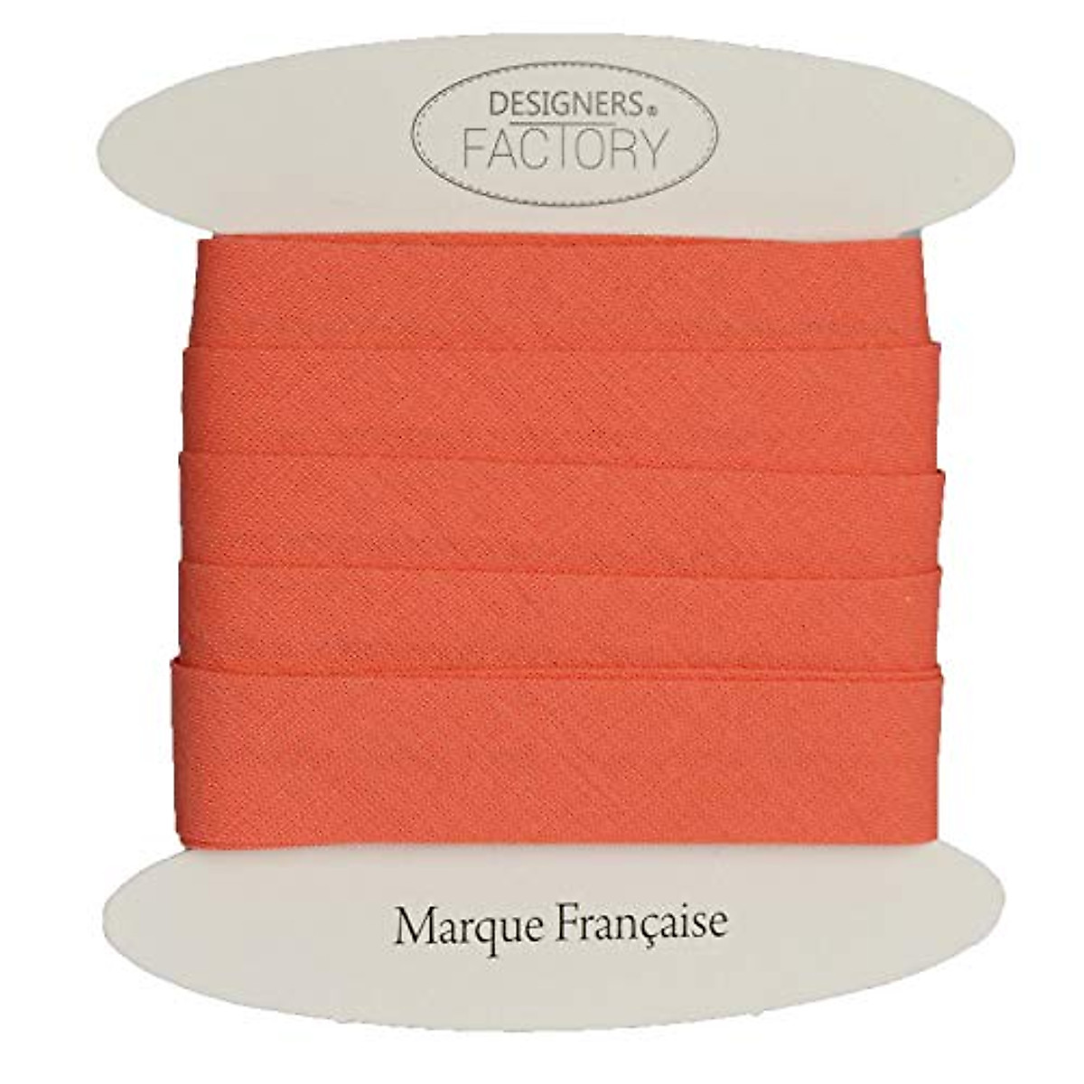 designers-factory Salmon Cotton Bias Binding Tape - Available in Several Colours and Two Sizes - Oeko Tex Certified Cotton Bias Binding for Sewing (by 10.93 Yards, Salmon)