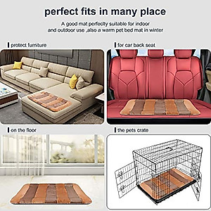 Dog Beds for Large Dogs Crate Pad Mat 48" Dog Cat Pet Bed Sleeping Mats Washable Non Slip Mattress Kennel Pads