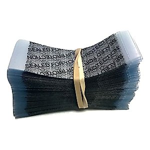 57 x 28 mm Printed Black Perforated Shrink Band for Bottles, Small Jars, and More. Fits 1 1/8" to 1 1/3" Diameter - Pack of 250