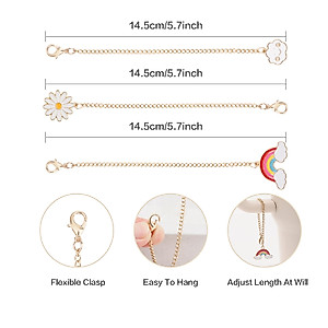 Ekarley Water Bottle Charm Accessories for Stanley Cup, 3PCS Tumbler Rainbow Charm Compatible with Simple Modern, Yeti, Hydro Flask for Handle