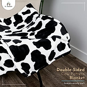 Cow Print Blanket, Ultra Soft Cow Blanket Throw, Cowhide Blanket. Cow Print Baby Blanket Cow Print Stuff Cow Blanket. Bonus Socks Pair Included