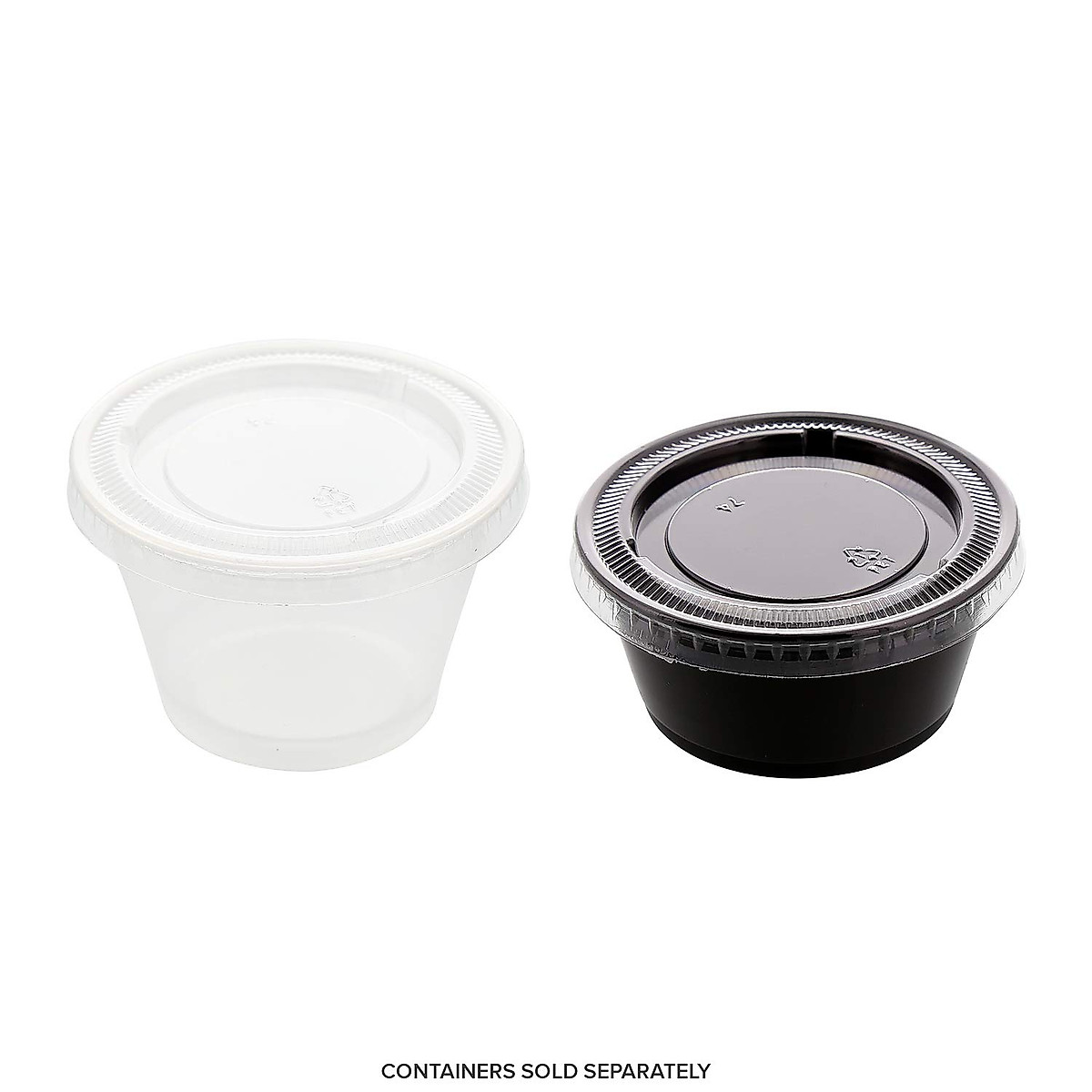 AmerCare PET Clear Portion Cup Lids, 3.25/4/5.5 Oz, Cup of 2500