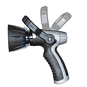 GUDWING Garden Hose Nozzle, Heavy Duty Metal Hose Sprayer Nozzle Hose Sprayer Water Hose Nozzle Perfect for Cleaning, Watering Garden Street, Washing Cars, Bathing Pets (Metal, Fireman Style Nozzle)