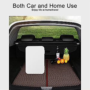 ZHENROAD Mini Fridge, 8L/8 Can Skincare Fridge, Portable 110V AC/ 12V DC Cooler and Warmer Refrigerators for Beverage, Cosmetics, Office Bedroom, Desk & College Dorm Room(White)