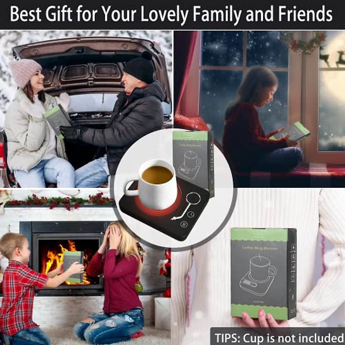 Mug Warmer - Coffee Mug Warmer for Desk - Auto Shut Off Coffee Warmer with 2-12Hrs Timer and 3 Temperature Setting, Portable Cup Warmer for Beverage, Coffee, Milk, Tea, Candle Wax, Ideal Xmas Gift