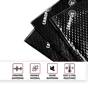 CANOPUS Sound Deadening Mat for Cars, 50 mil 10 sqft, Pack of 10 Sheets, Butyl Sound Deadener Mat, Audio Car Sound Dampening Material for Car Trunk, Door, Floor and Ceiling, Black