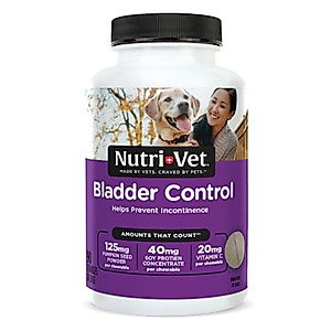 Nutri-Vet Bladder Control Supplement for Dogs - Helps Reduce Dog Urinary Incontinence - 90 Chewable Tablets