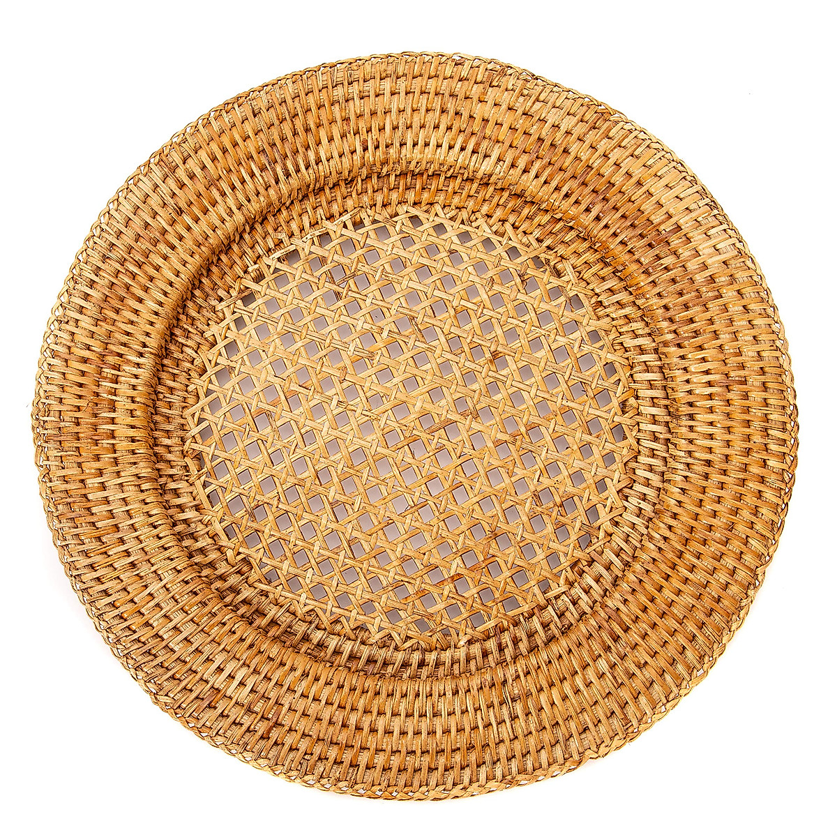 Artifacts Rattan Charger, One Size, Honey Brown