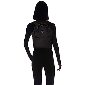 anello GRANDE(アネロ グランデ) Women Metal Clasp Backpack Small, Black (Black 19-3911tcx)