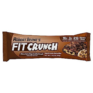 FITCRUNCH Snack Size Protein Bars, Designed by Robert Irvine, 6-Layer Baked Bar, 3g of Sugar, Gluten Free & Soft Cake Core (9 Count, Flavor Lovers)