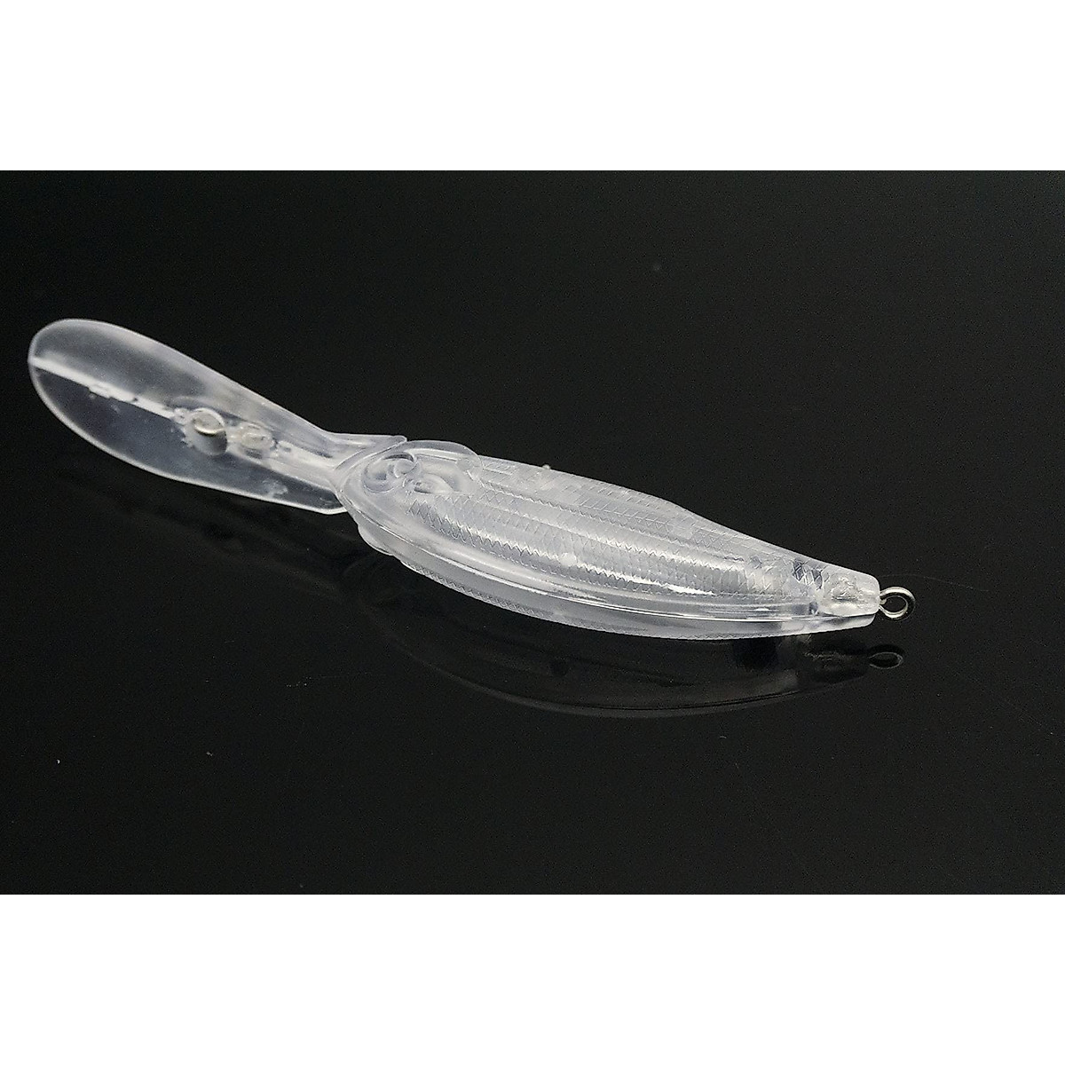 10PCS Unpainted Lure Blanks 6.28g 10.2cm with 6mm Free Fishing Eye Crankbait Baits Simulation Blank Body Clear Hard Baits Trout Salmon Minnow Lure Popper Lures Topwater Freshwater 6mm 8334