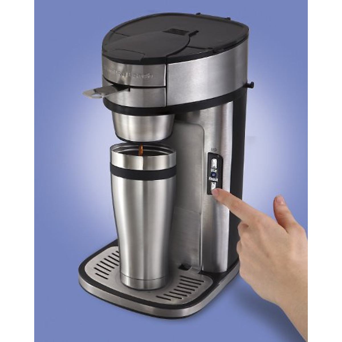 Hamilton Beach Single Serve Scoop Coffee Maker, 14oz, Stainless Steel (49981) (Discontinued)
